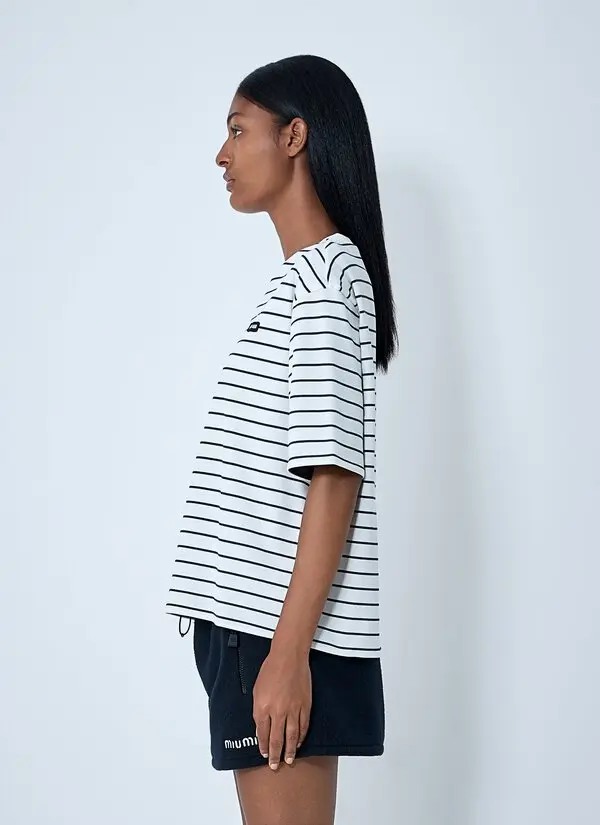 Miu Miu Logo Motif T-shirt