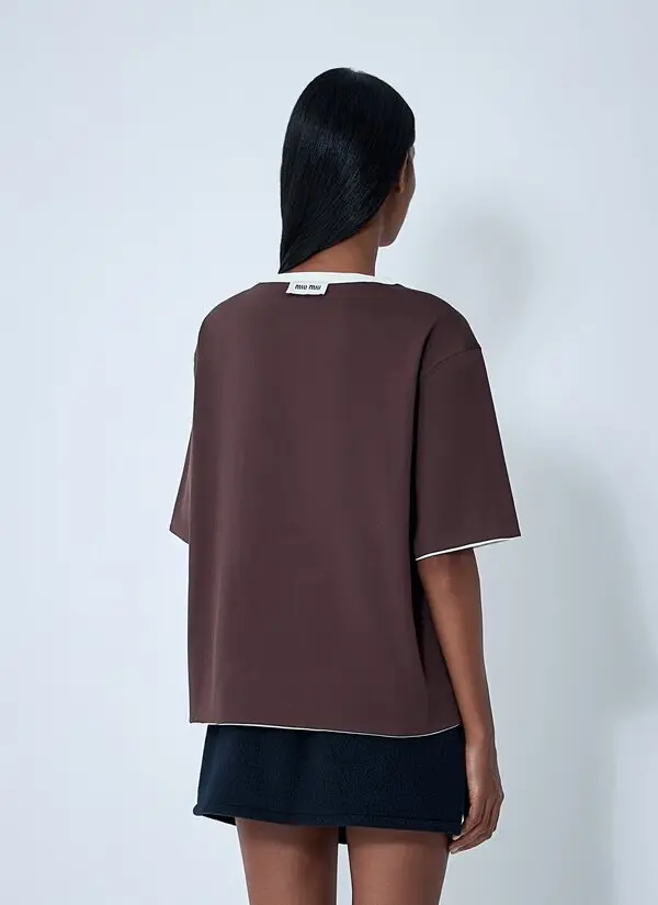 Miu Miu Logo Motif T-shirt