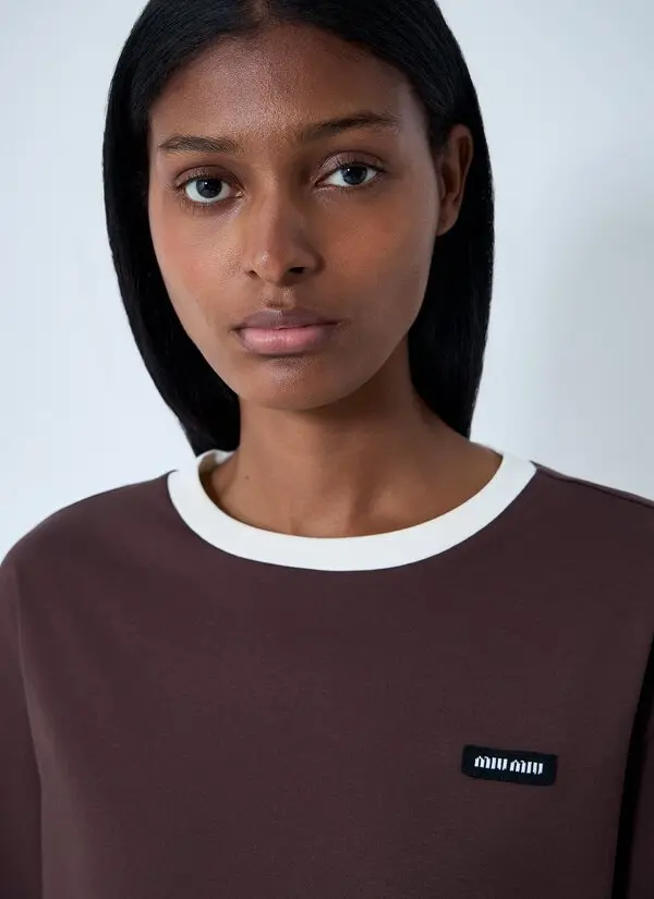 Miu Miu Logo Motif T-shirt
