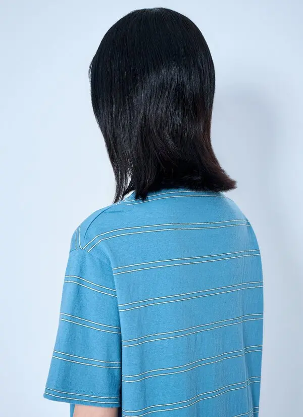 JIL SANDER Striped Cotton Jersey Crewneck T-shirt