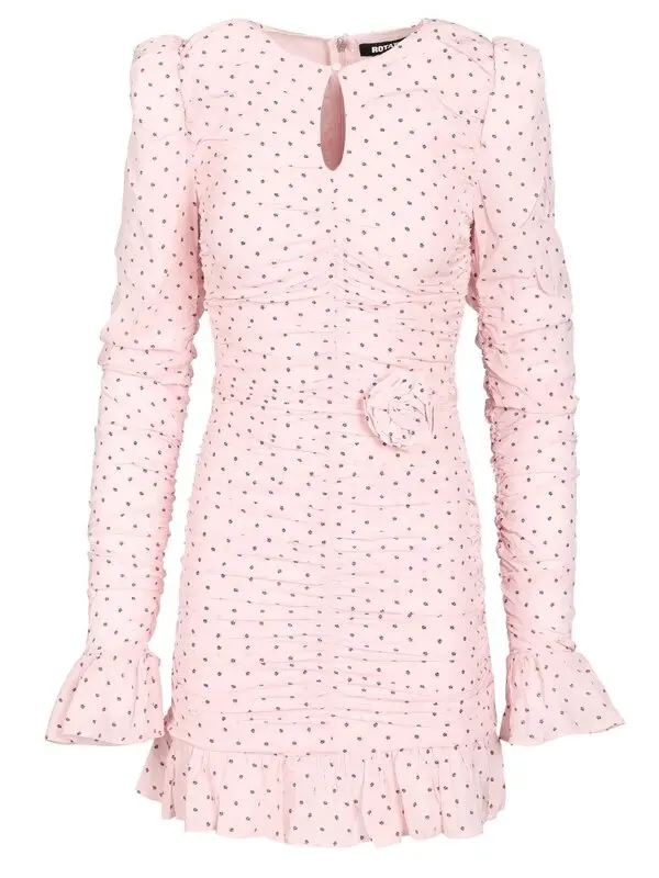 ROTATE BY BIRGER CHRISTENSEN Mini Dress With Floral Print And Ruffled Details - Multicolor