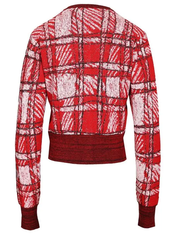 VIVIENNE WESTWOOD Scribble Check Wool-blend Cardigan
