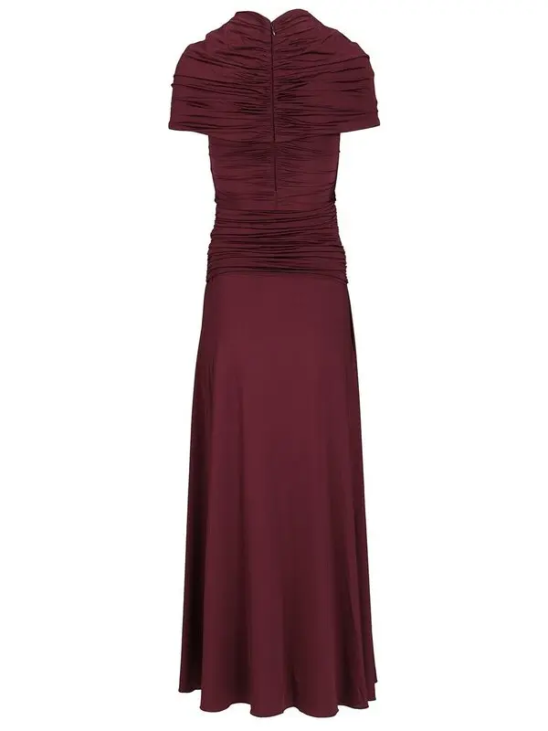 SELF-PORTRAIT Shirred Midi Dress - Multicolor