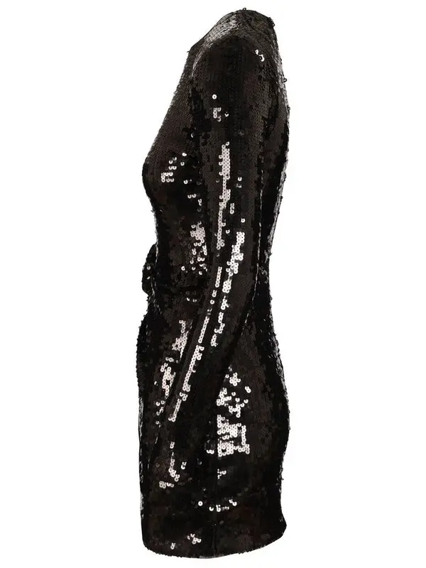 ROTATE BY BIRGER CHRISTENSEN Sequined Mini Dress - Black