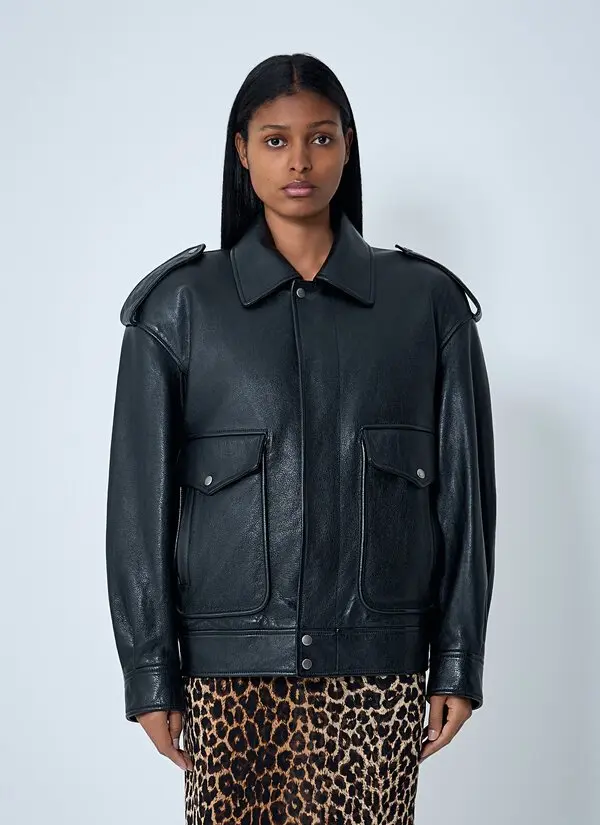 Saint Laurent Grained Leather Jacket