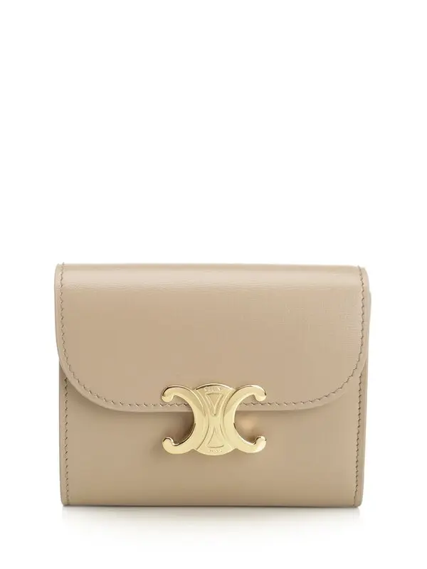 Celine Small Triomphe Wallet - Cream