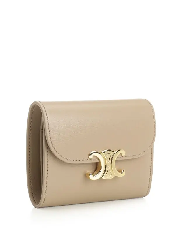 Celine Small Triomphe Wallet - Cream