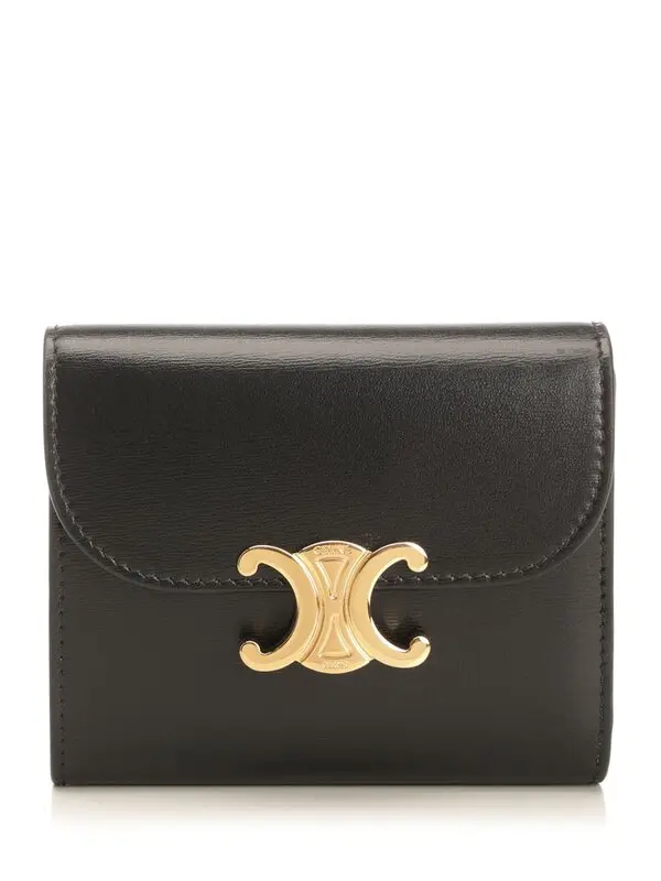 Celine Small Triomphe Wallet - Black