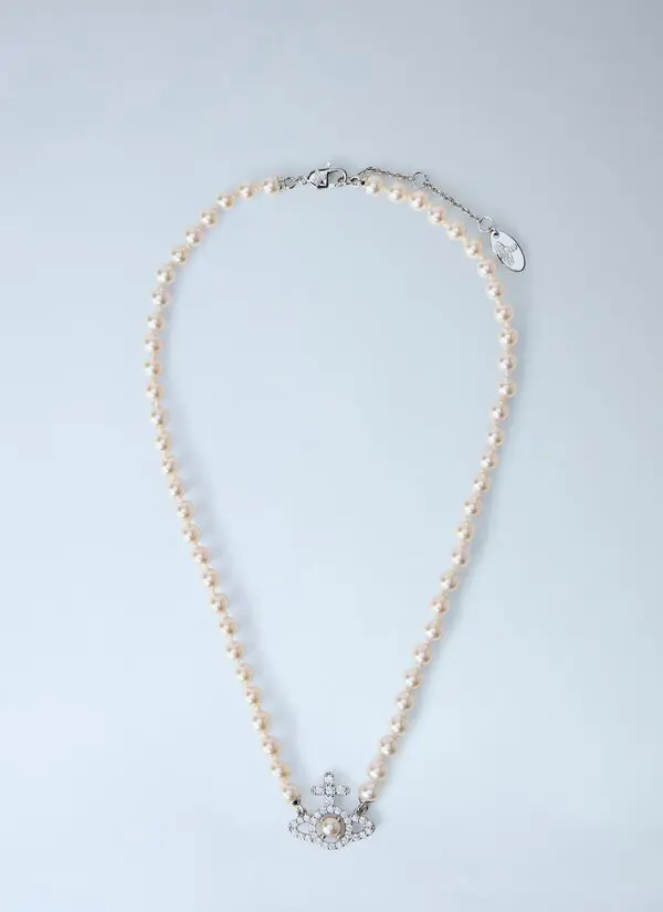 VIVIENNE WESTWOOD Olympia Pearl Necklace - Silver