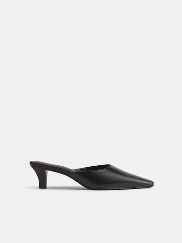 REFORMATION Jeanne Heeled Mule Leather