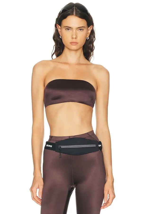 NIKESKIMS Shine Bandeau Bra In Chocolate - Phoenix