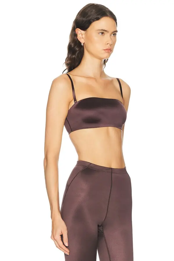 NIKESKIMS Shine Bandeau Bra In Chocolate