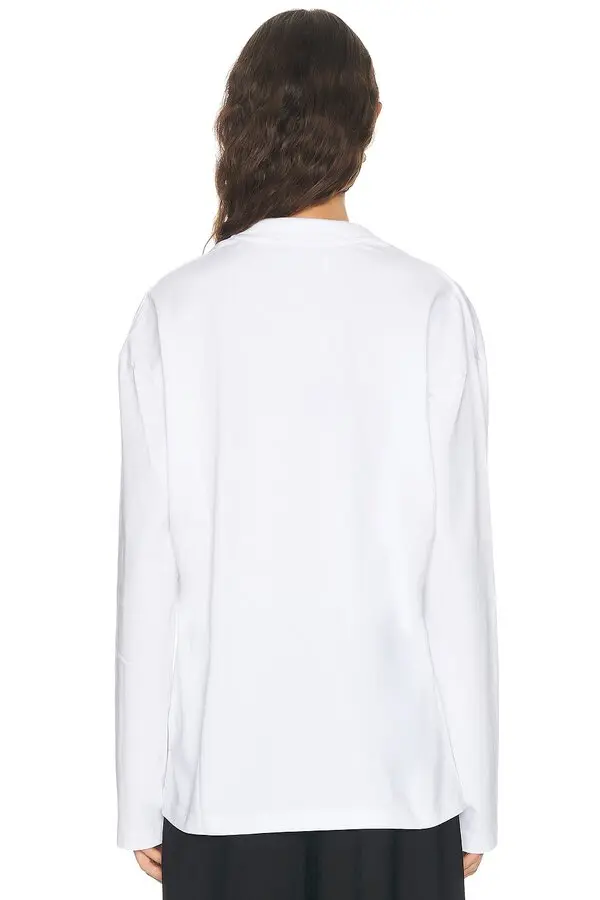 Sprwmn Long Sleeve Oversized Polo Tee