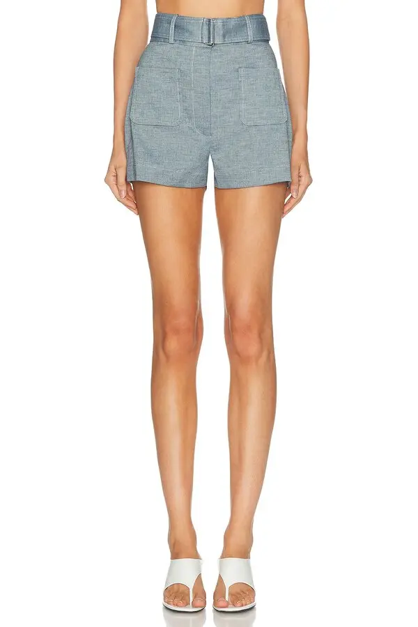 Matthew Bruch Belted Pocket Shorts