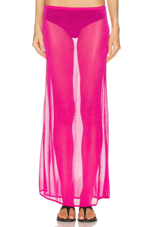 LESET Jack Midi Skirt - Amaranth