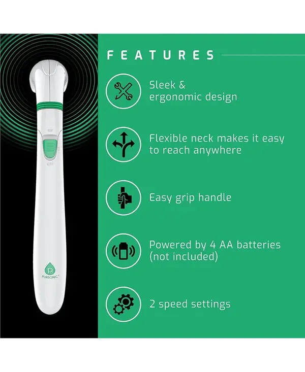 PURSONIC 9-speed Massage Gun And Portable Handheld Massager Bundle - White