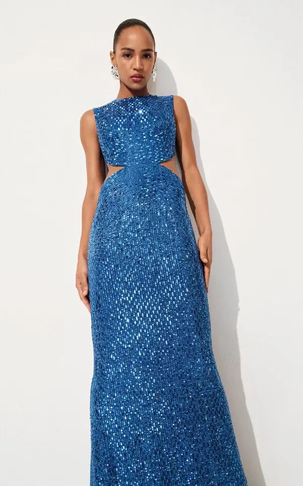 Carolina Herrera Embellished Crepe De Chine Gown