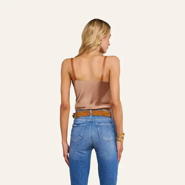 L'Agence Lux Silk Buckle-strap Camisole