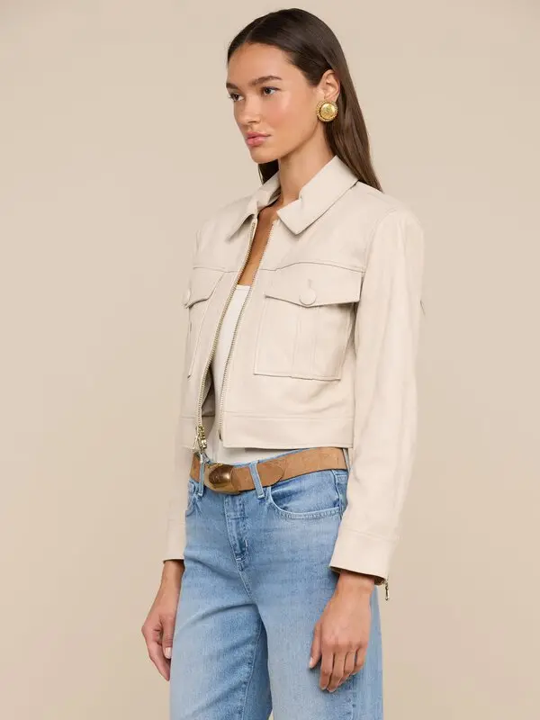 L'Agence Micah Oversized Leather Jacket