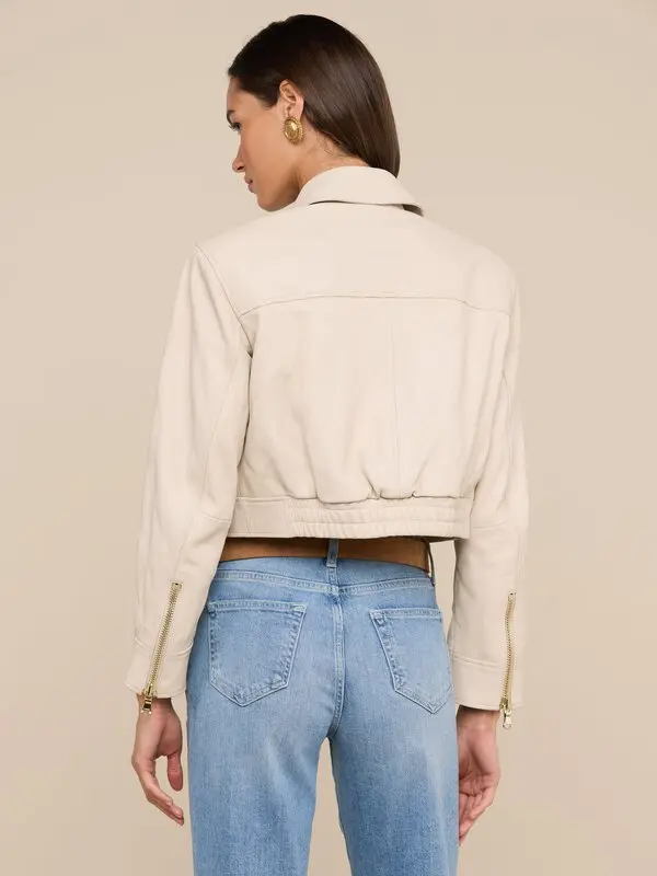 L'Agence Micah Oversized Leather Jacket