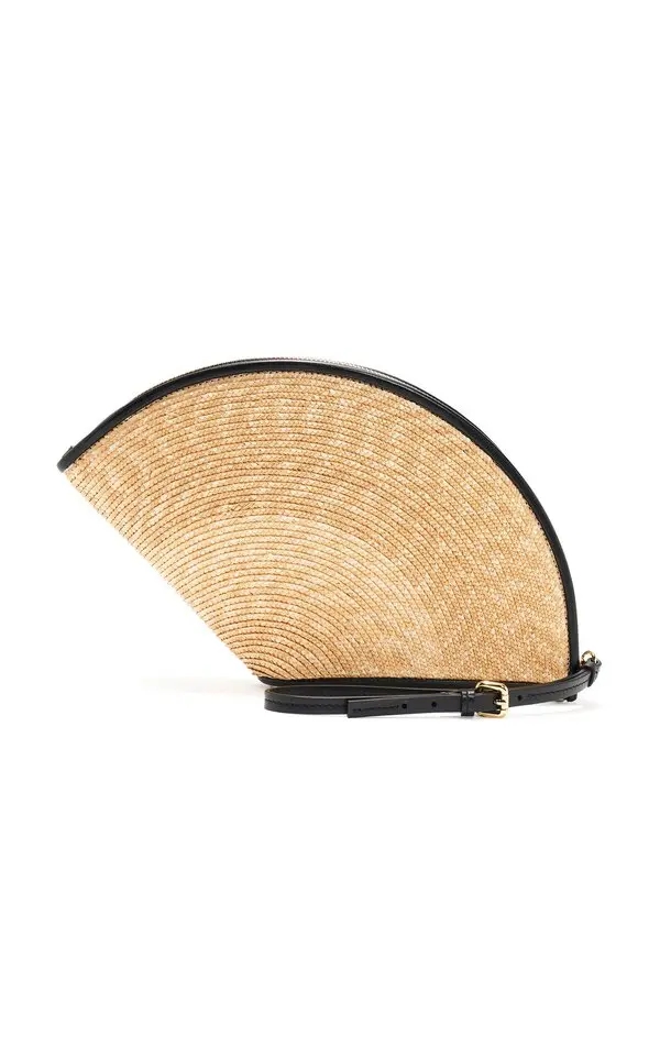 Carolina Herrera Consuelo Raffia Clutch