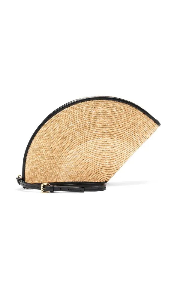 Carolina Herrera Consuelo Raffia Clutch