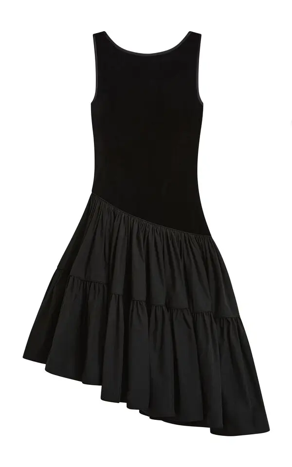Posse Dean Drop-waist Velvet Midi Dress
