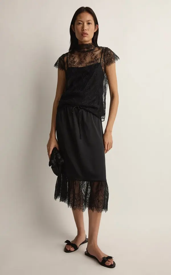 Posse Blake Lace Silk Top