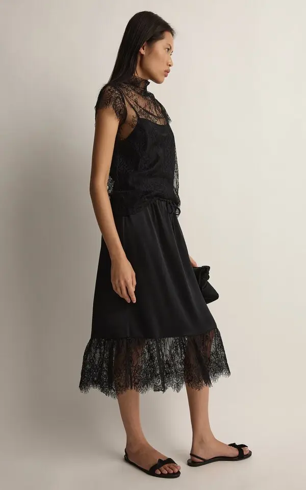 Posse Blake Lace Silk Top