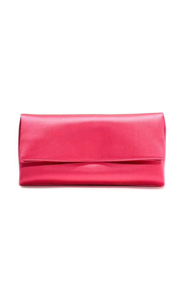 Carolina Herrera Annie Satin Clutch - Pink
