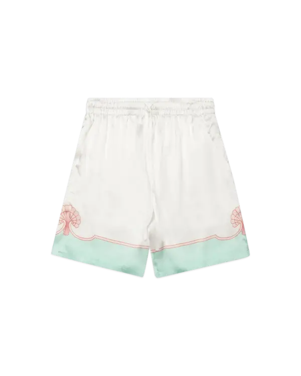 Casablanca Les Coquillages Silk Shorts - Multicolor