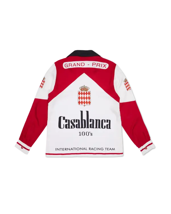 Casablanca 100's Long Sleeve Silk Shirt - Black