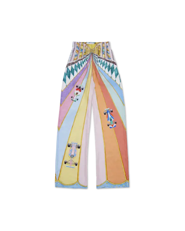 Casablanca La Course Ideale Printed Silk Trouser