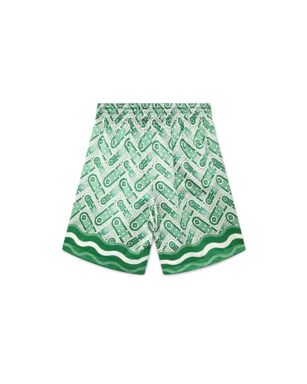 Casablanca Monogram Silk Shorts
