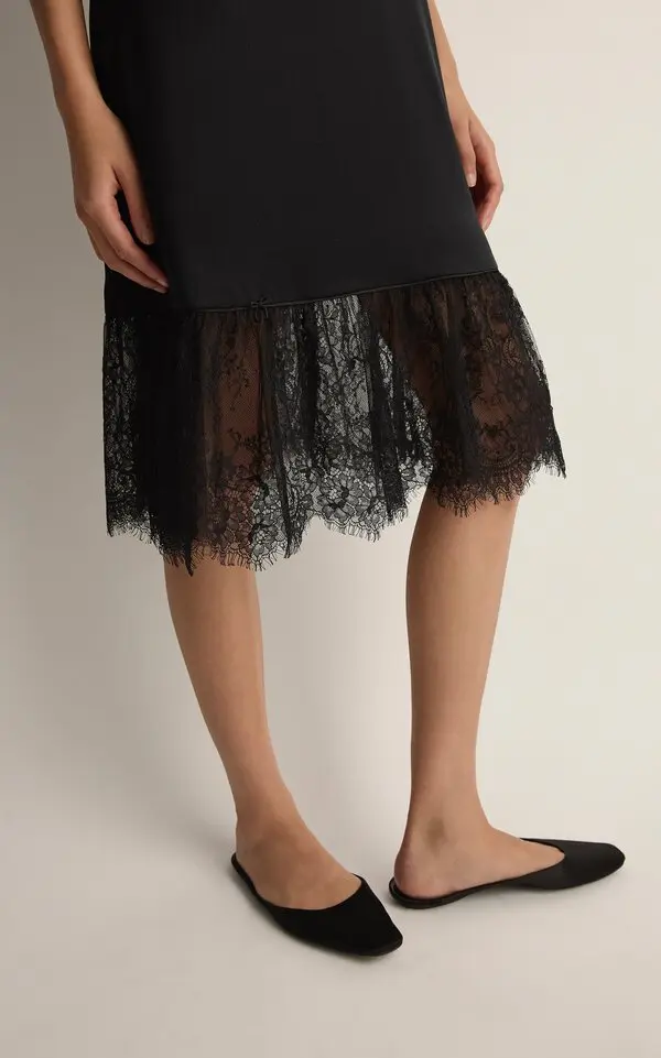 Posse Blake Lace-trimmed Silk Midi Dress