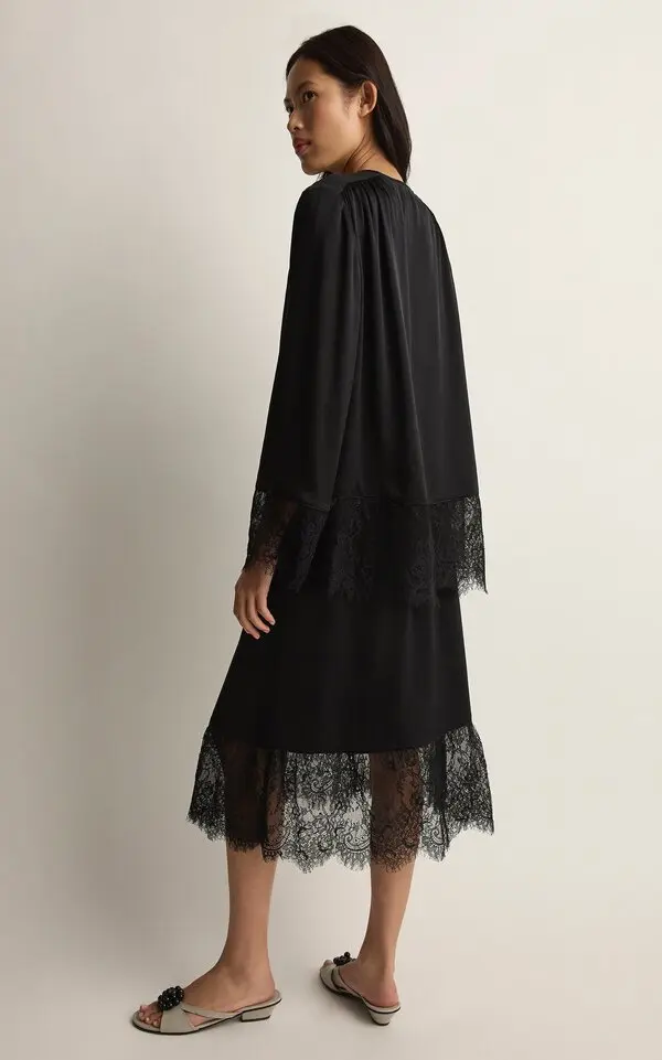 Posse Blake Lace-trimmed Silk Top