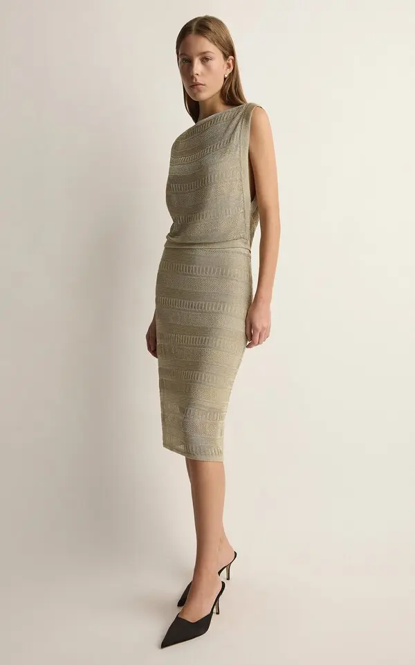 Posse Sass Metallic Knit Tank Top
