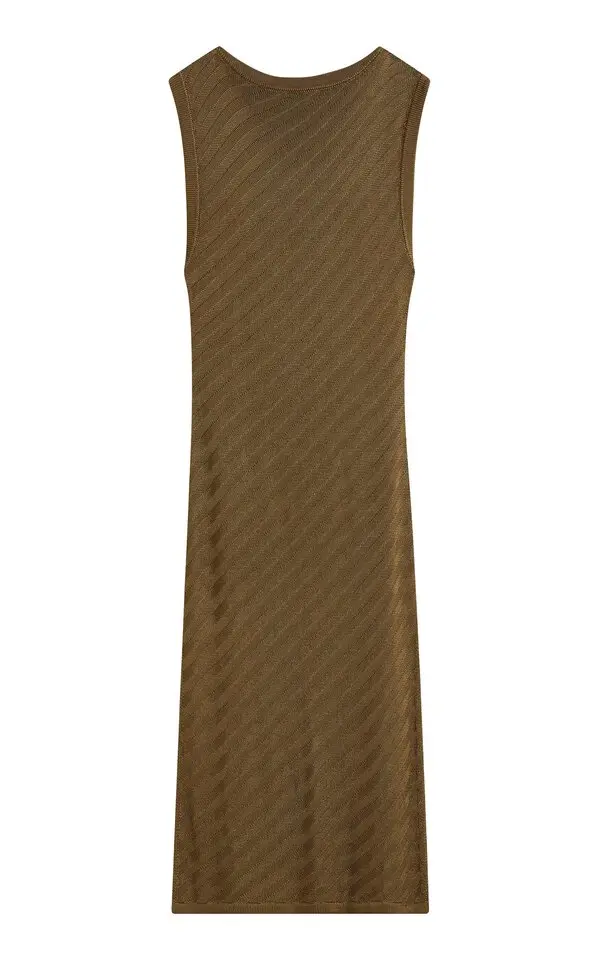 Posse Nyla Striped Knit Midi Dress - Olive
