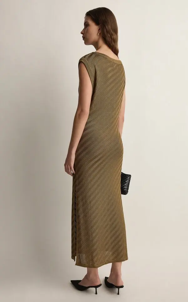 Posse Nyla Striped Knit Midi Dress