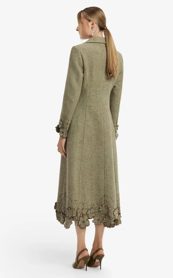 LEO LIN Elara Applique Wool Coat