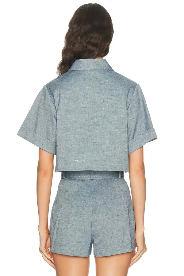 Matthew Bruch Cropped Button-up Top