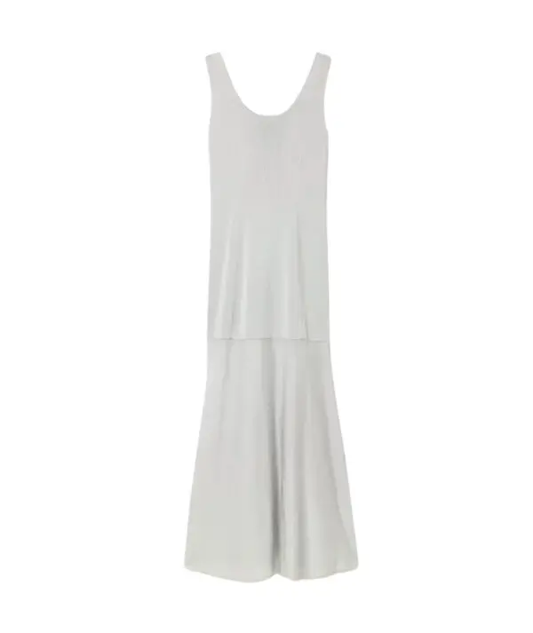 HOUSE OF DAGMAR Metallic Knit Maxi Dress - Silver
