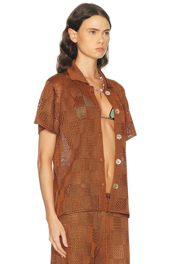 Calle Del Mar Checkers Short Sleeve Shirt