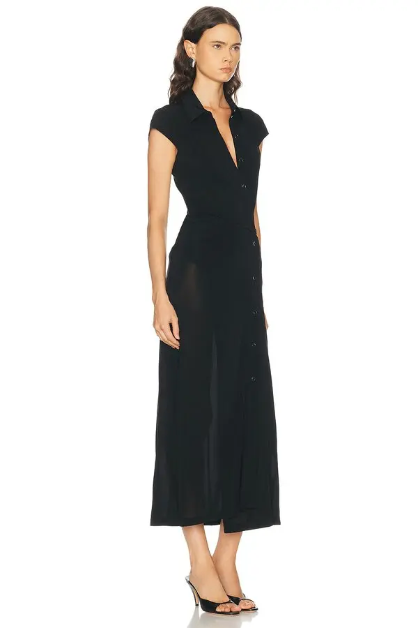 Helmut Lang Short Sleeve Twist Dress