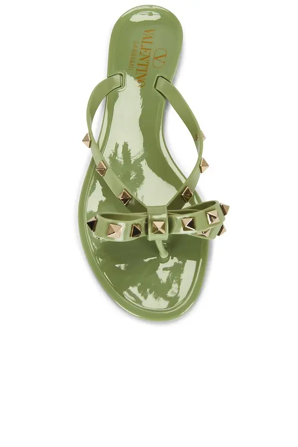 Valentino Garavani Rockstud Thong Sandal - Cleared Mint