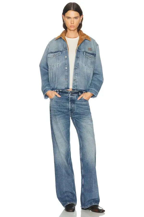 Miu Miu Denim Pelle Jacket