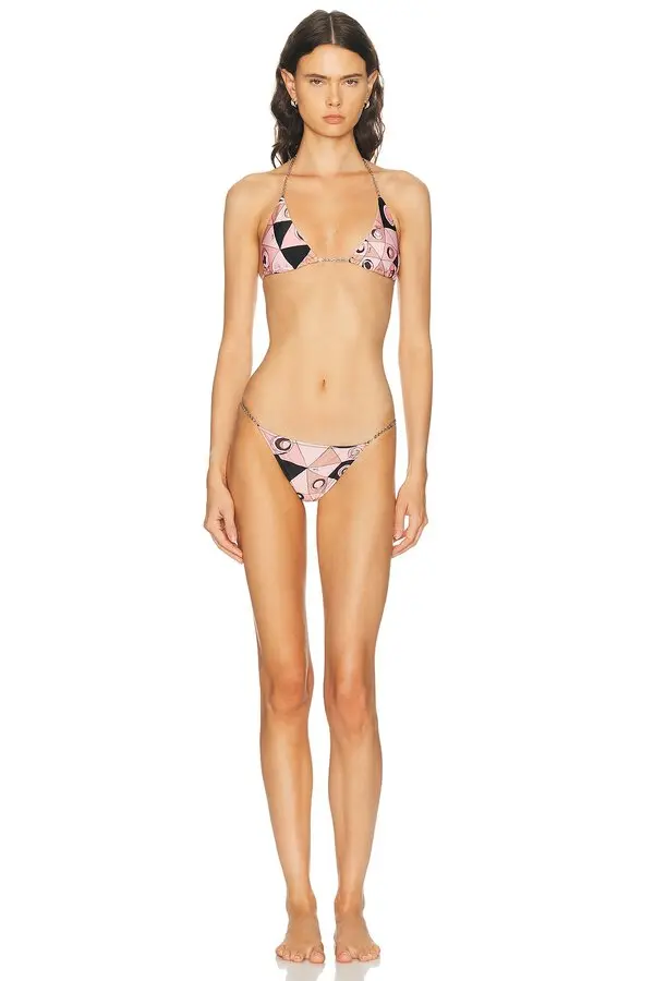 Emilio Pucci Geometric Print Lycra Bikini Bottom