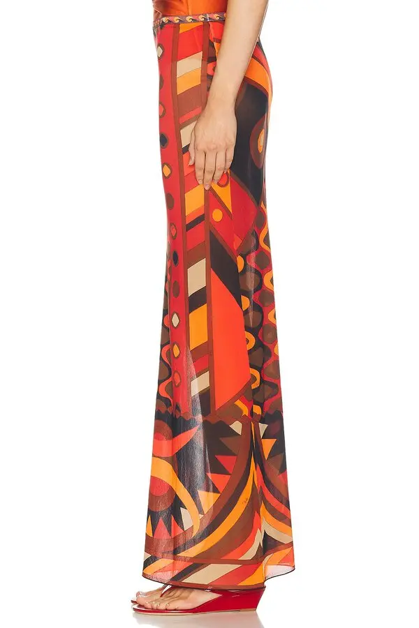 Emilio Pucci Printed Tulle Maxi Skirt