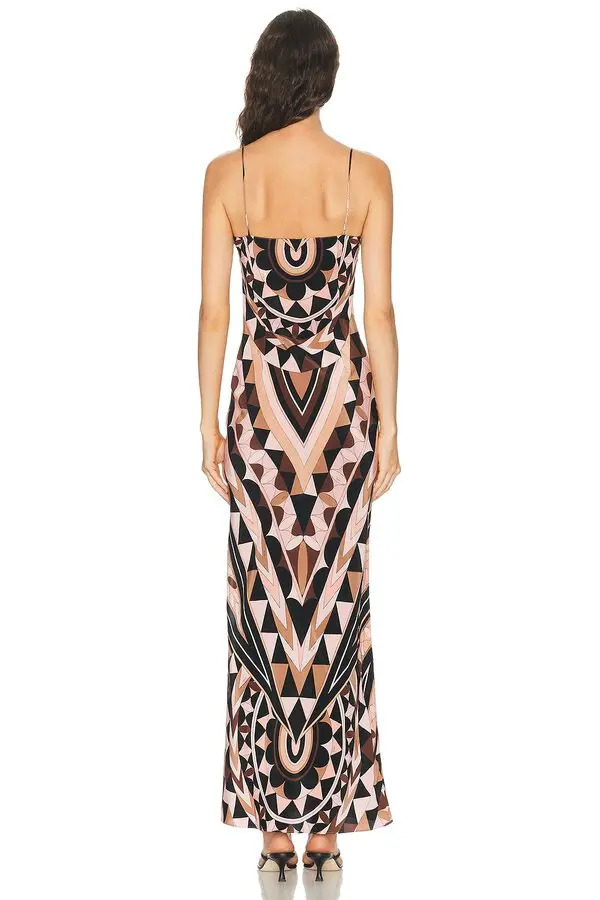 Emilio Pucci Crepe De Chine Long Dress
