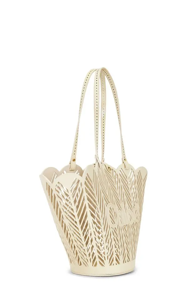 Chloé Soleil Tote Bag In Beige - Milk